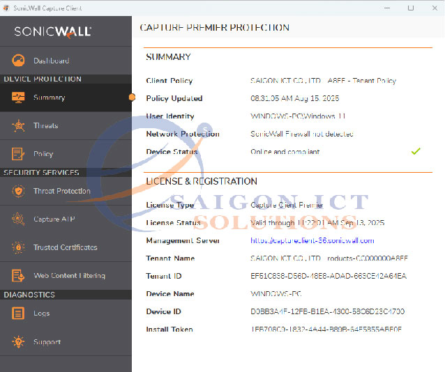 SonicWall Capture Client for Endpoint Protection - Technologys - Solutions